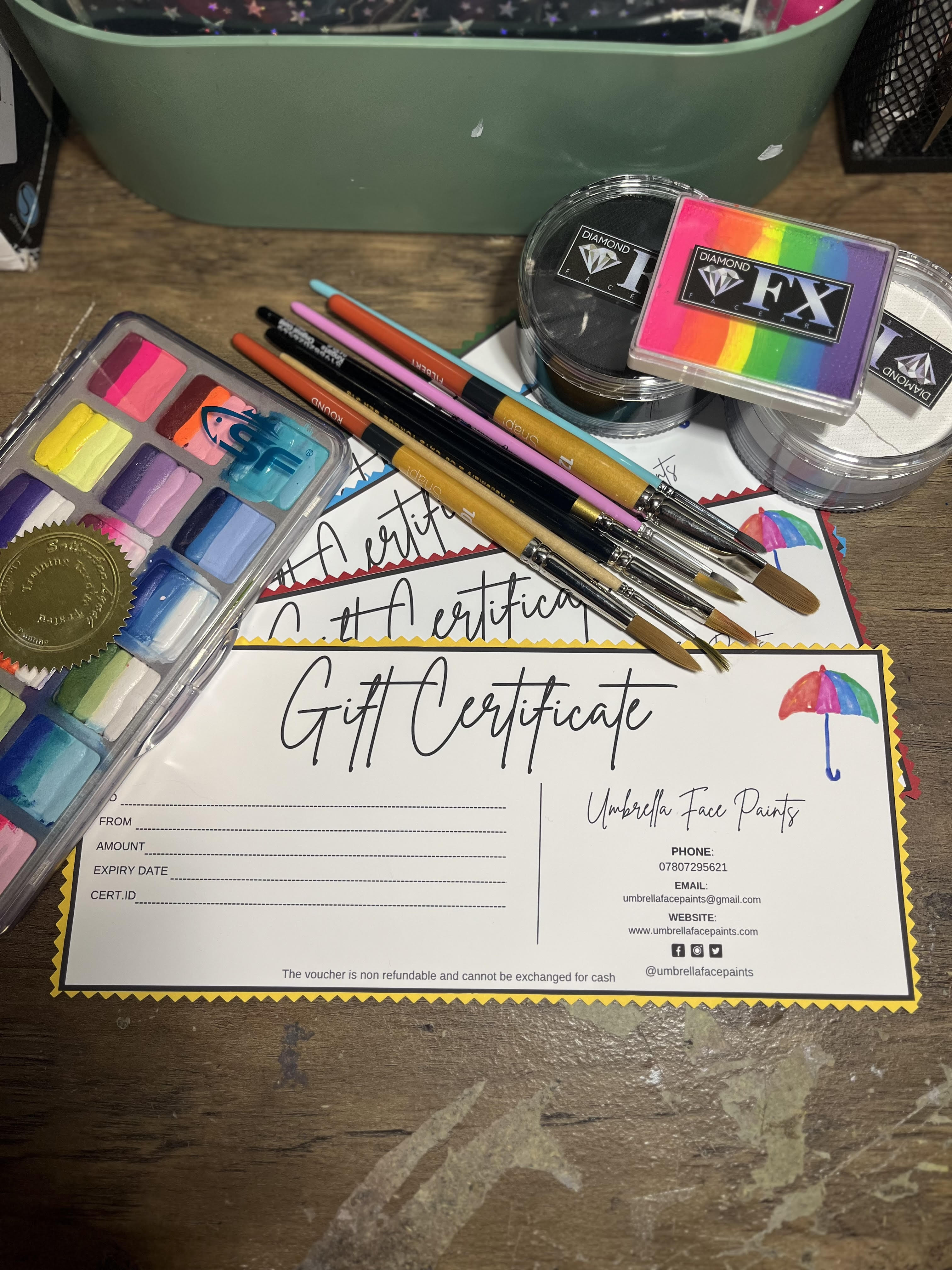 Gift Certificates Now Available – Umbrella Face Paints